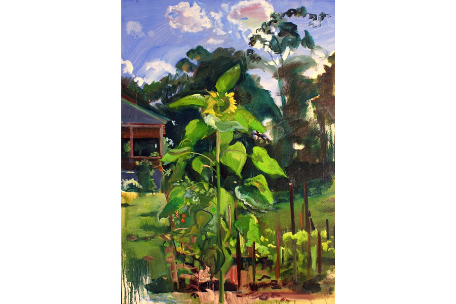 Work on Monday: “Early Morning Sunflower for Ron” by Bruce Lieberman ...