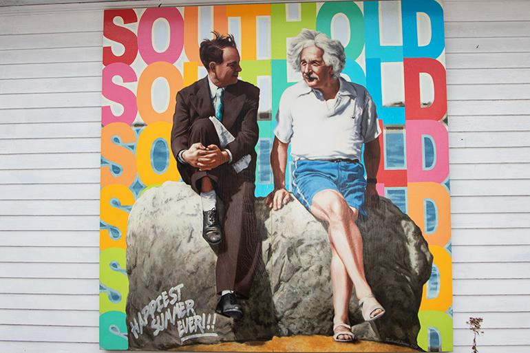 Einstein Square: New Southold Park Mural Marks Genius' Summer Here