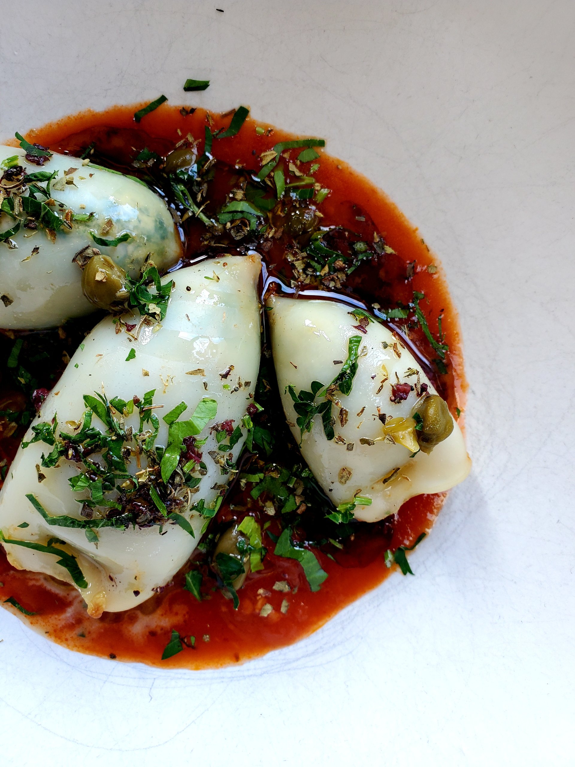 Elaia Estiatorio Chef Radu Grigore's Kalamari Yemista Recipe