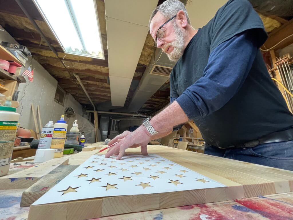 Master Craftsman: Ray Card Makes American Flag Signs – Dan’s Papers