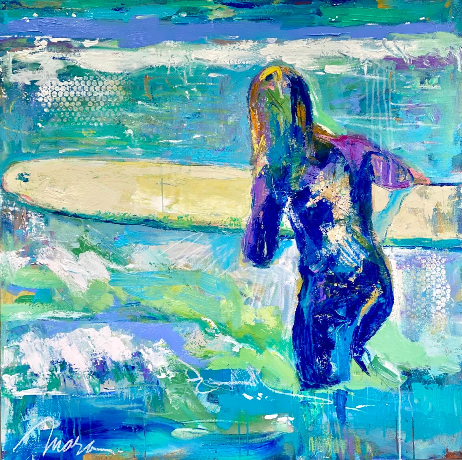 Dan's Cover Artist Lynn Mara Paints Local Surfers
